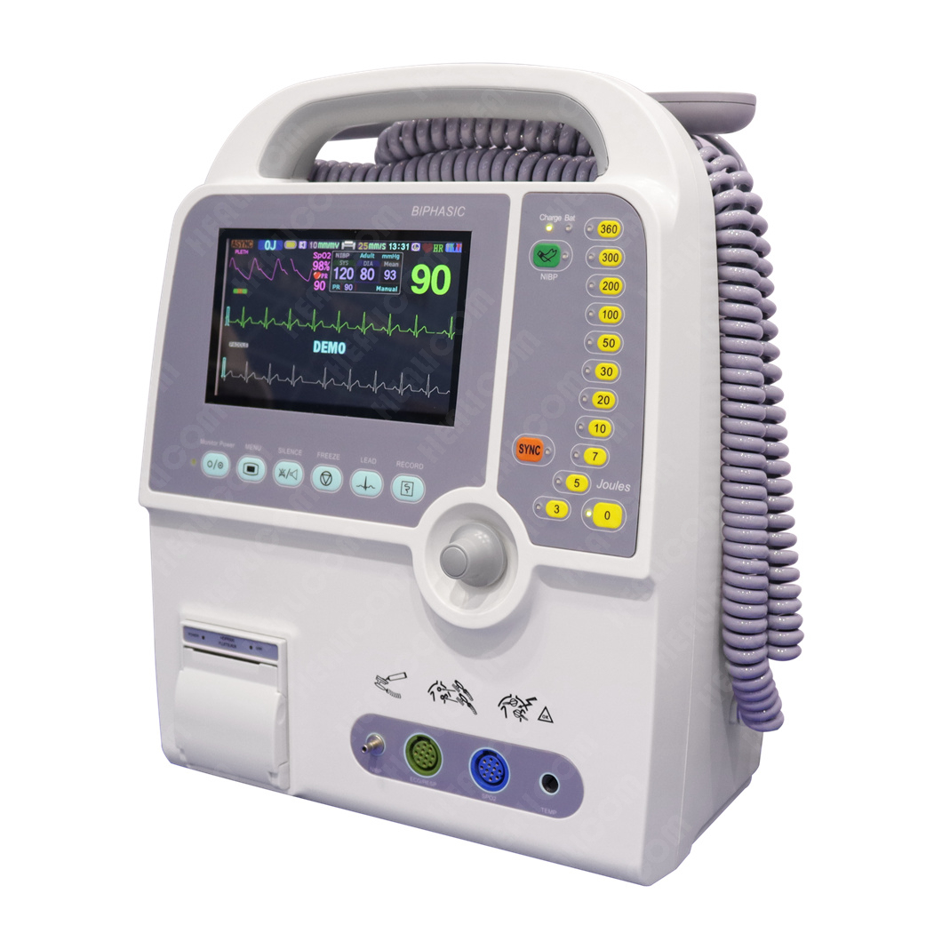HC-8000C Portable Biphasic Emergency Cardiac External Defibrillator ...