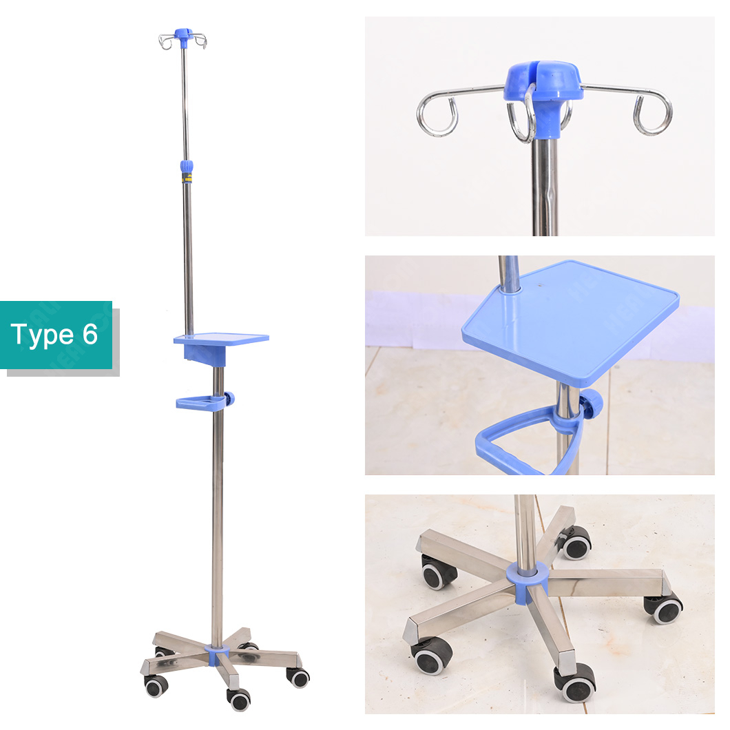 HIS Height Adjustable Portable Medical IV Pole Drip Infusion Support ...